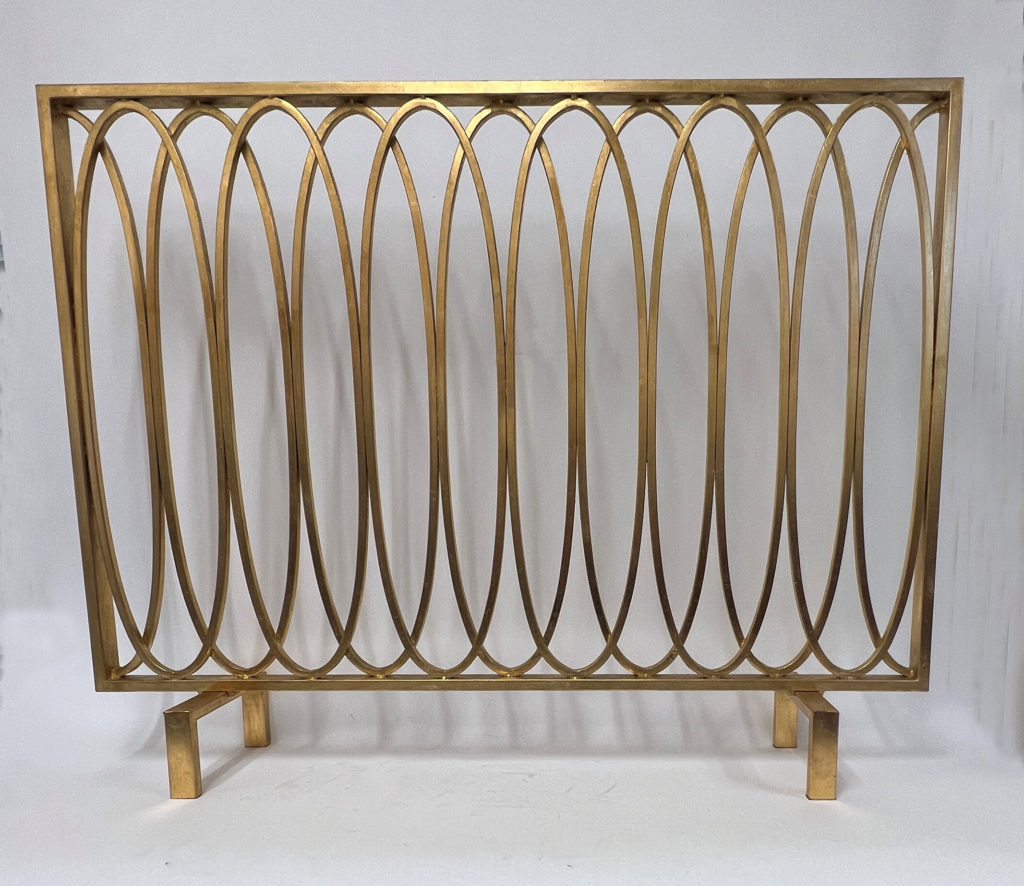 Antique Gold Oval Loop Firescreen - Dessau Home