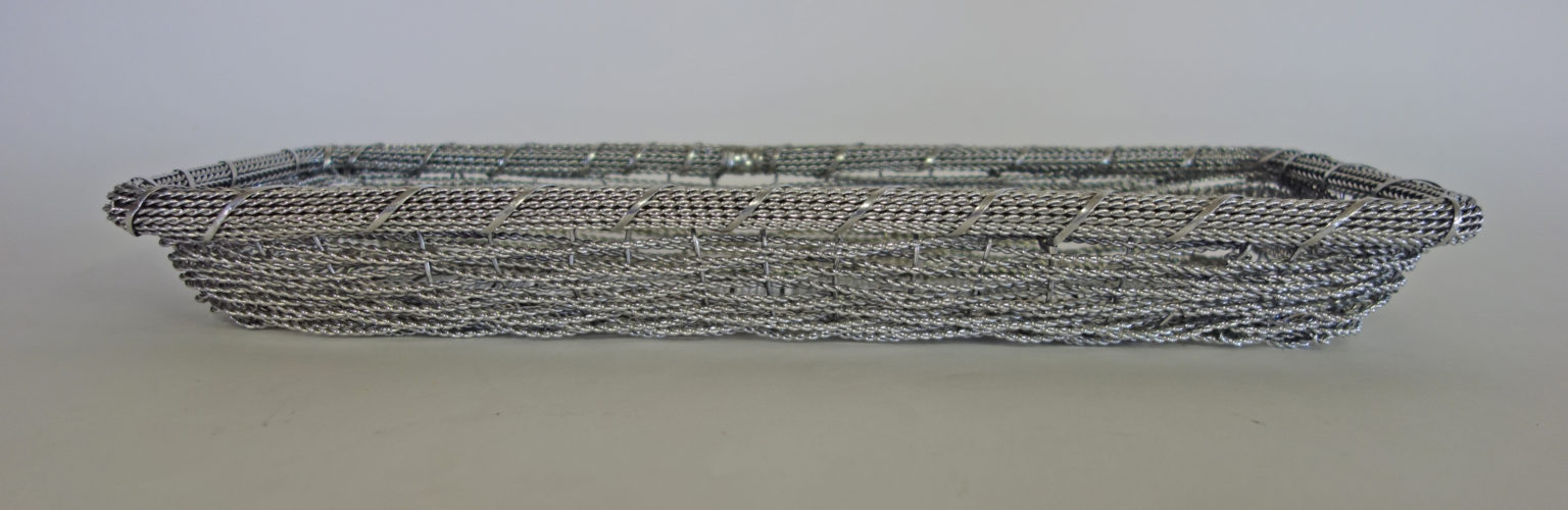 Woven Aluminum Rectangular Tray - Dessau Home