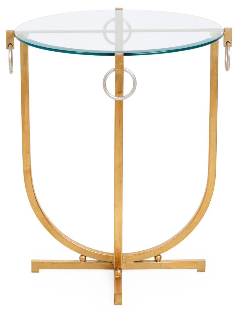 Gold with Silver Ring Side Table - Dessau Home