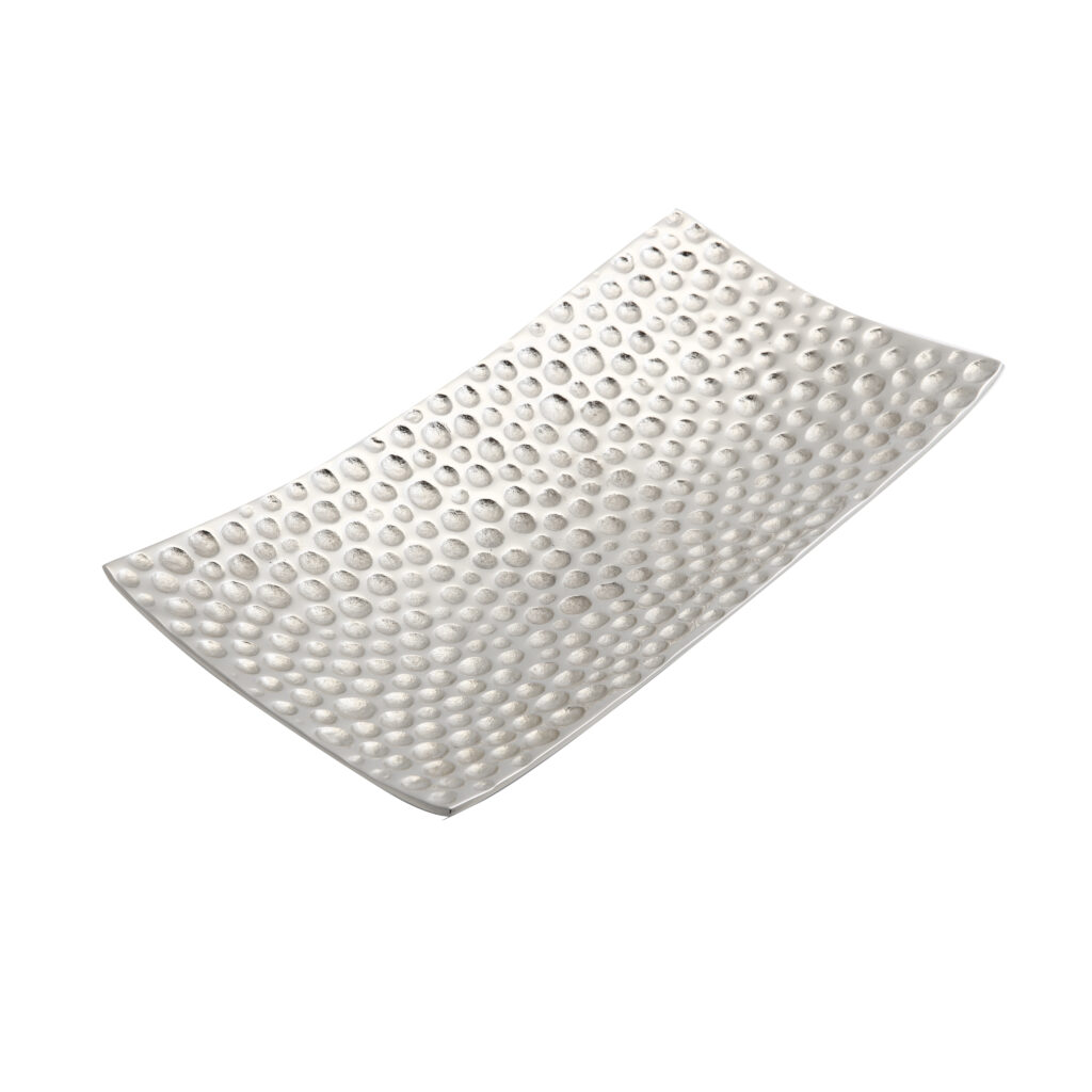 Nickel Rectangular "Dimple" Tray - Dessau Home