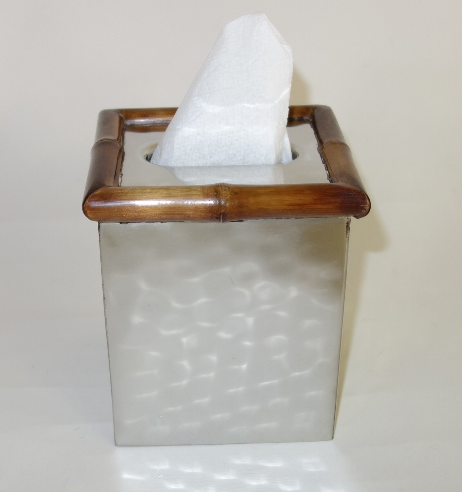 Nickel with Bamboo Tissue Box - Dessau Home